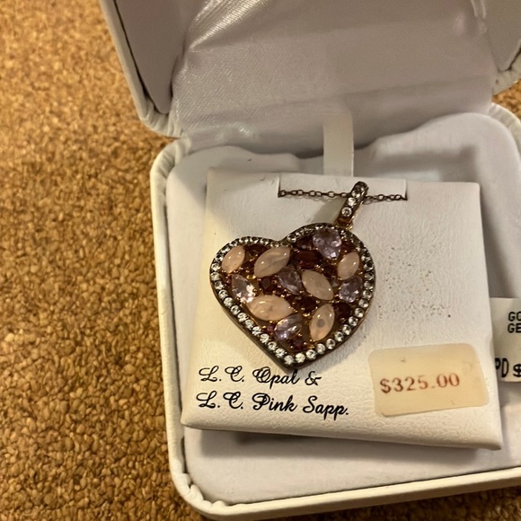 Jewelry | Very Beautiful Ladies Opal And Pink Sapphire Pendant And ...